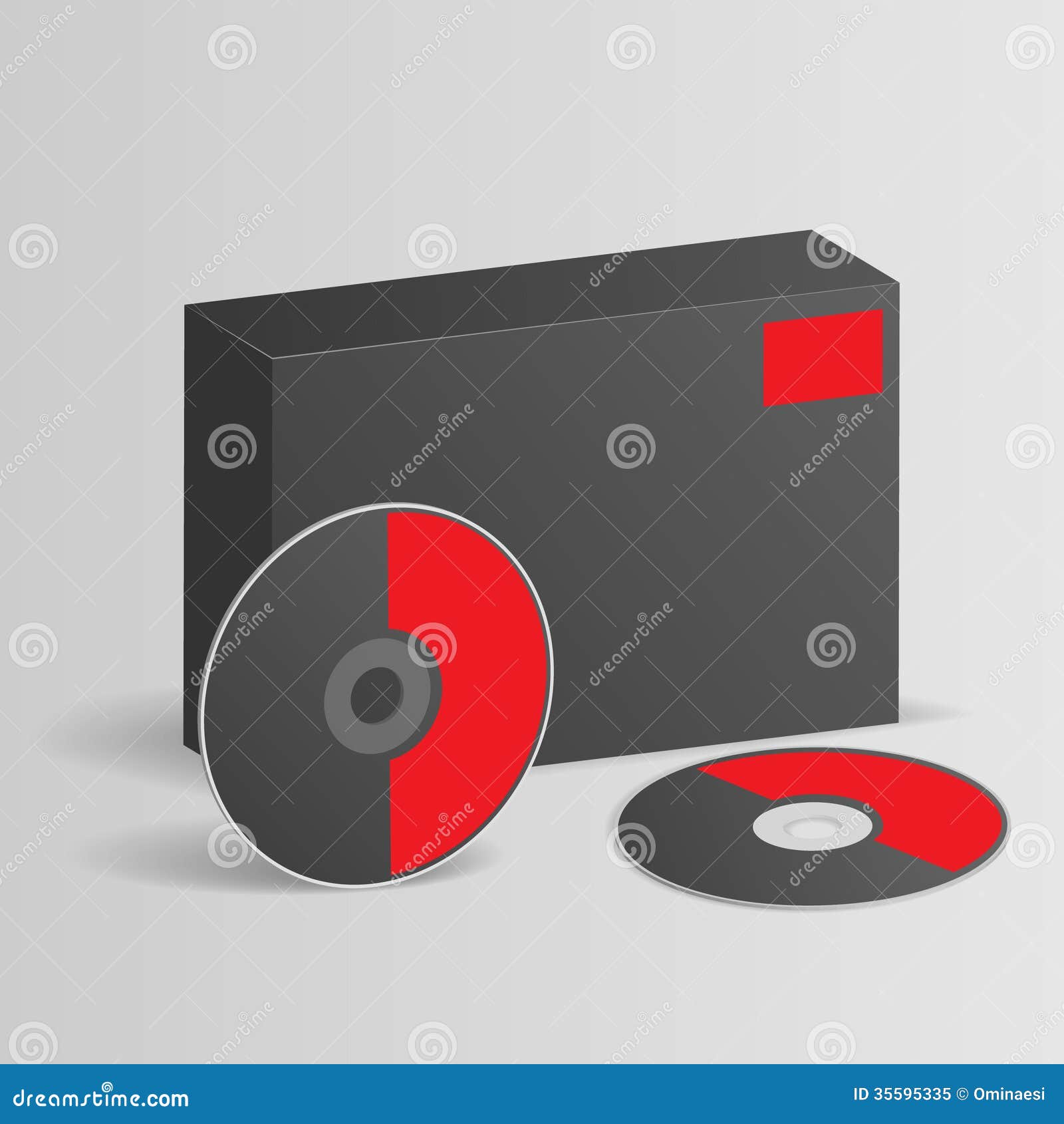 Blank Software Box with Disc Stock Vector - Illustration of isometric ...