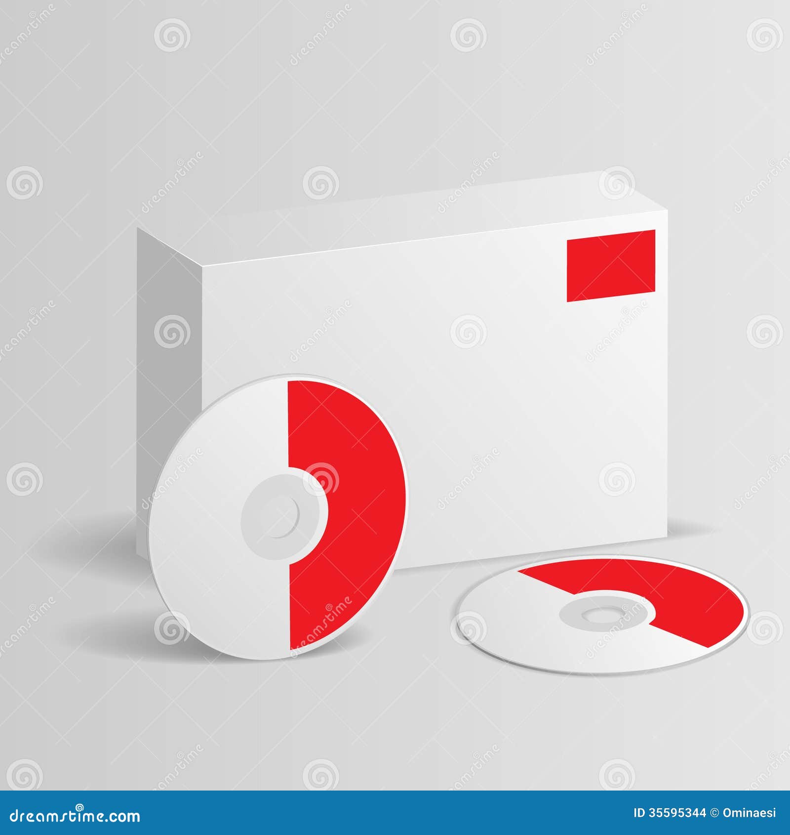 Blank Software Box with Disc Stock Vector - Illustration of isolated ...