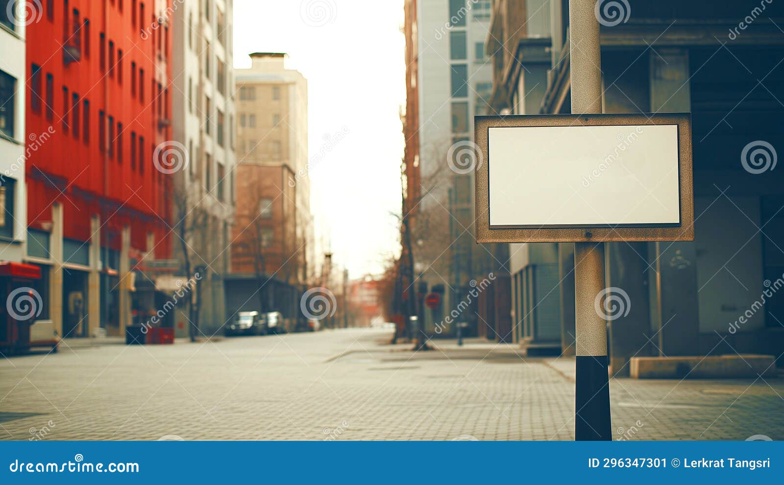 Blank space sign in city stock illustration. Illustration of massege ...