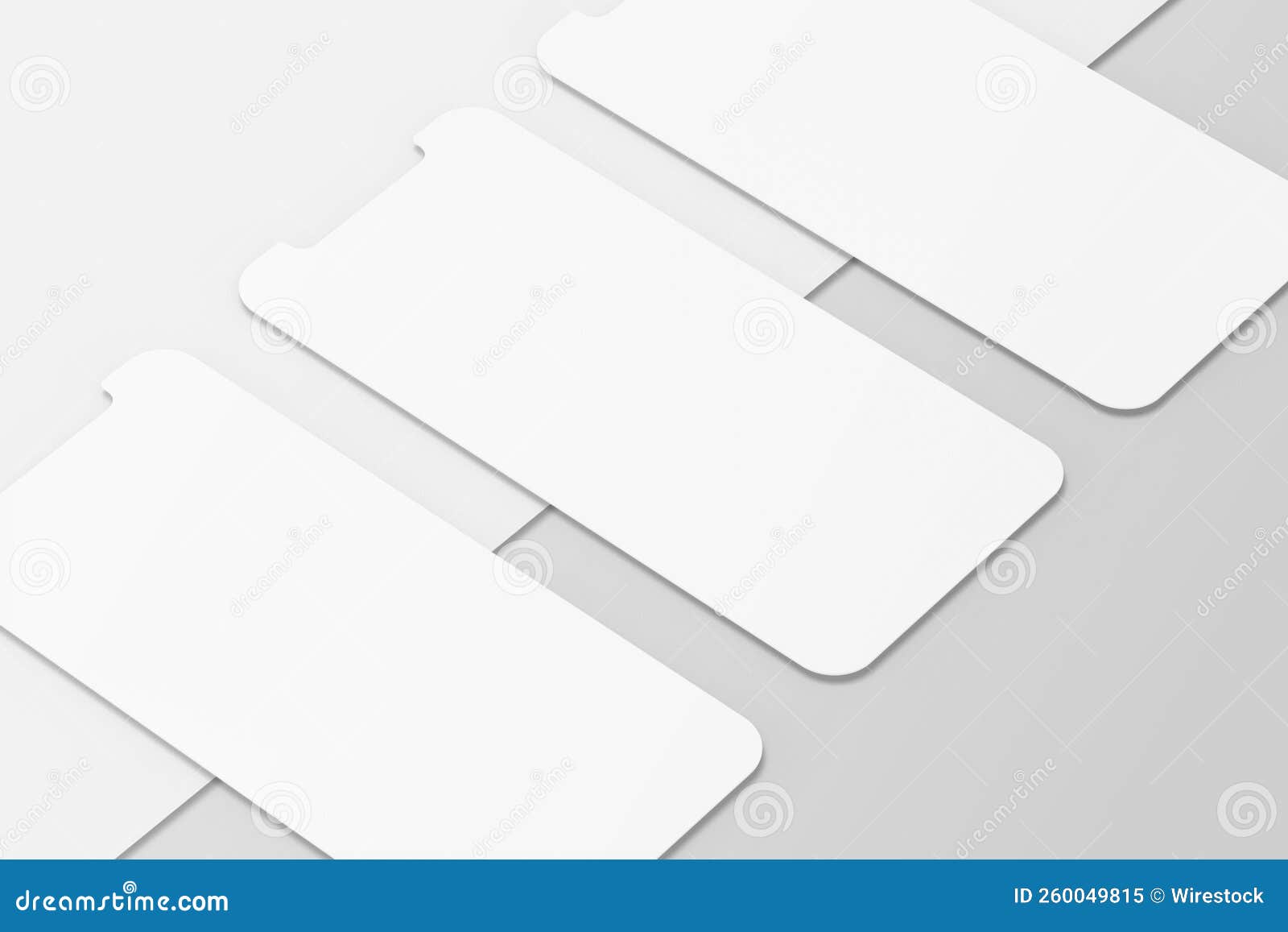 Realistic Smartphone Mockup. 3d Mobile Phone with Blank White Screen ...