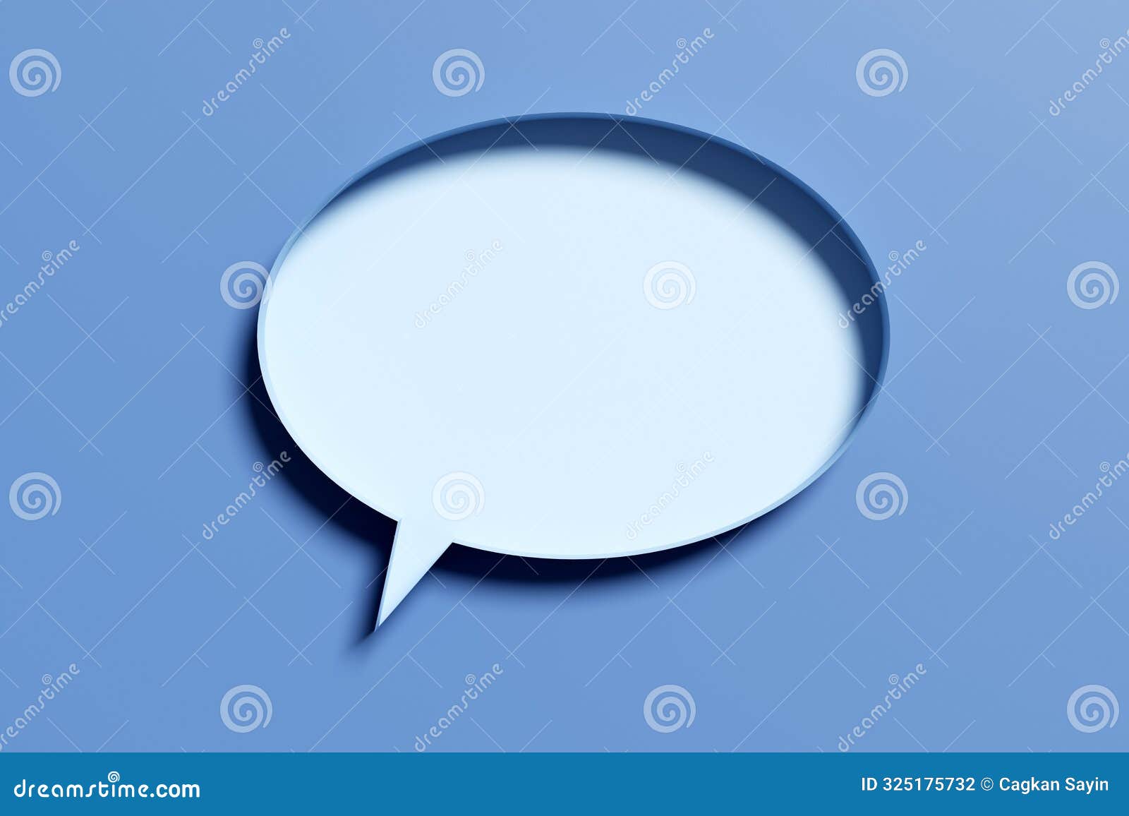 Blank Speech Bubble on Blue Background Stock Illustration ...