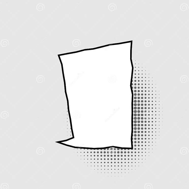 Blank Speech Bubble in Rectangle Shape Isolated on Gray Background ...