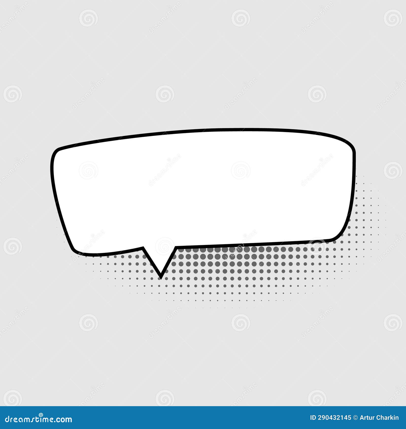 Blank Speech Bubble in the Shape of a Rectangle with Rounded Corners ...