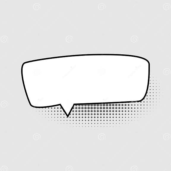 Blank Speech Bubble in the Shape of a Rectangle with Rounded Corners ...