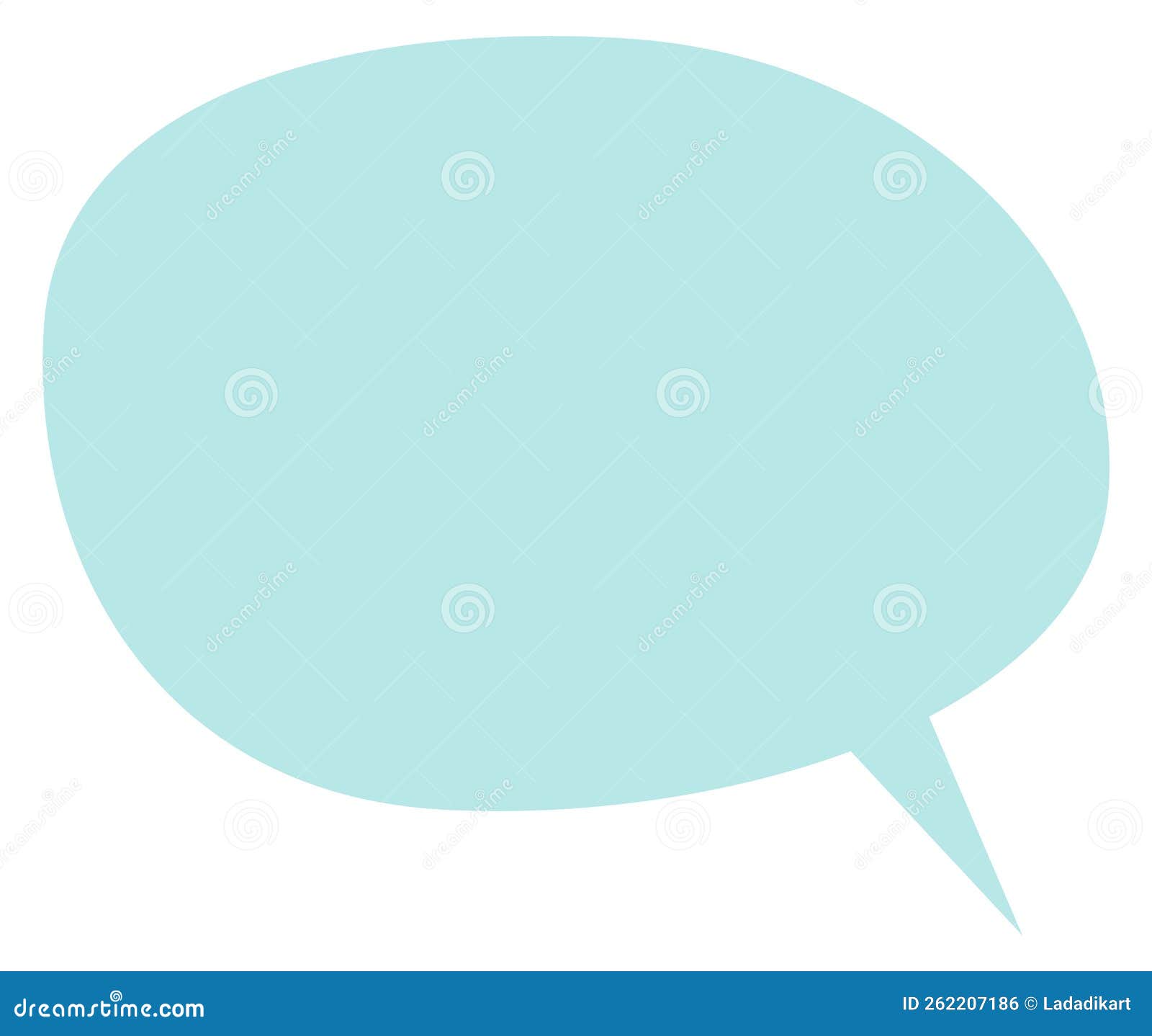Blank Speech Cloud Template. Blue Message Balloon Stock Vector ...