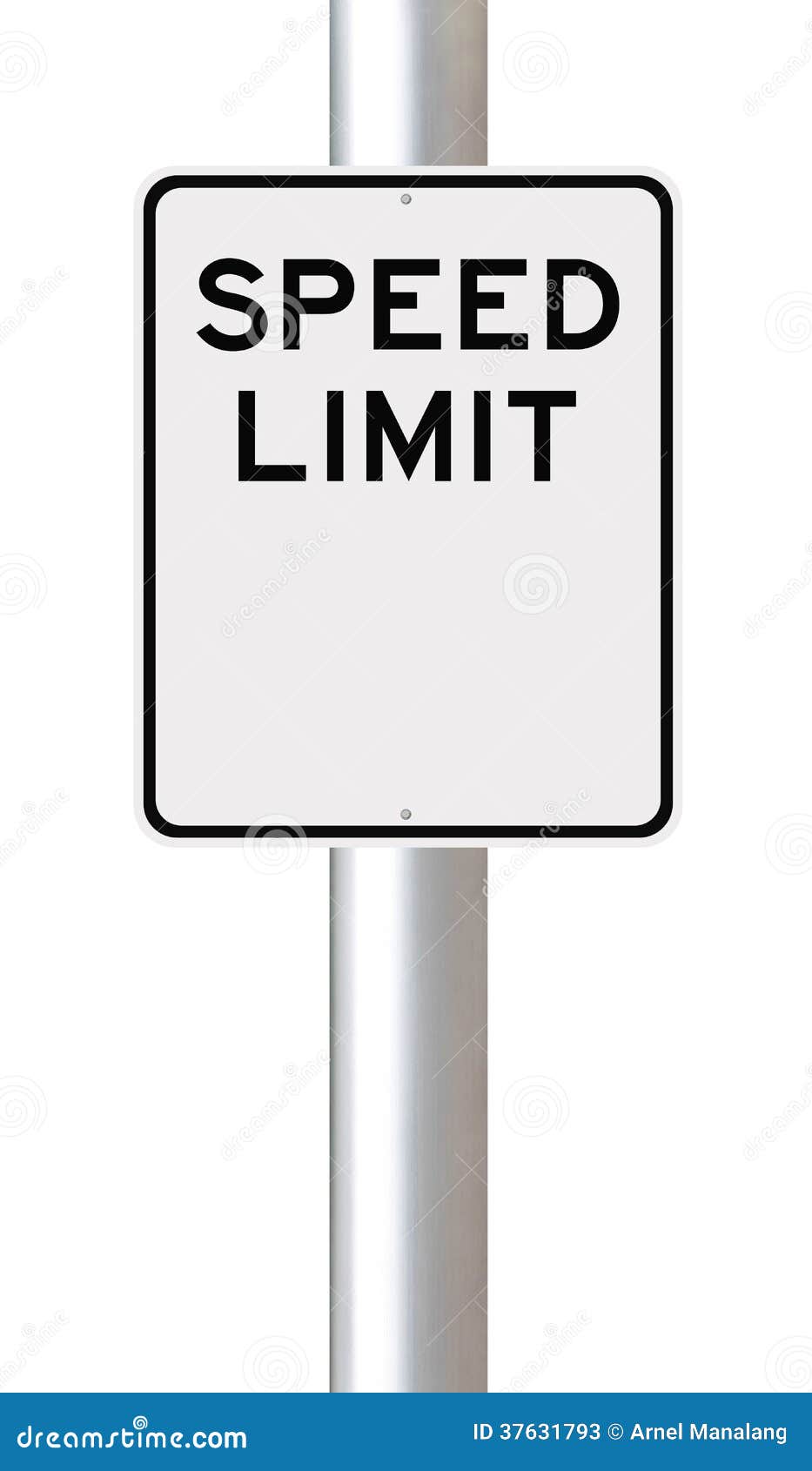 Blank Speed Limit Sign