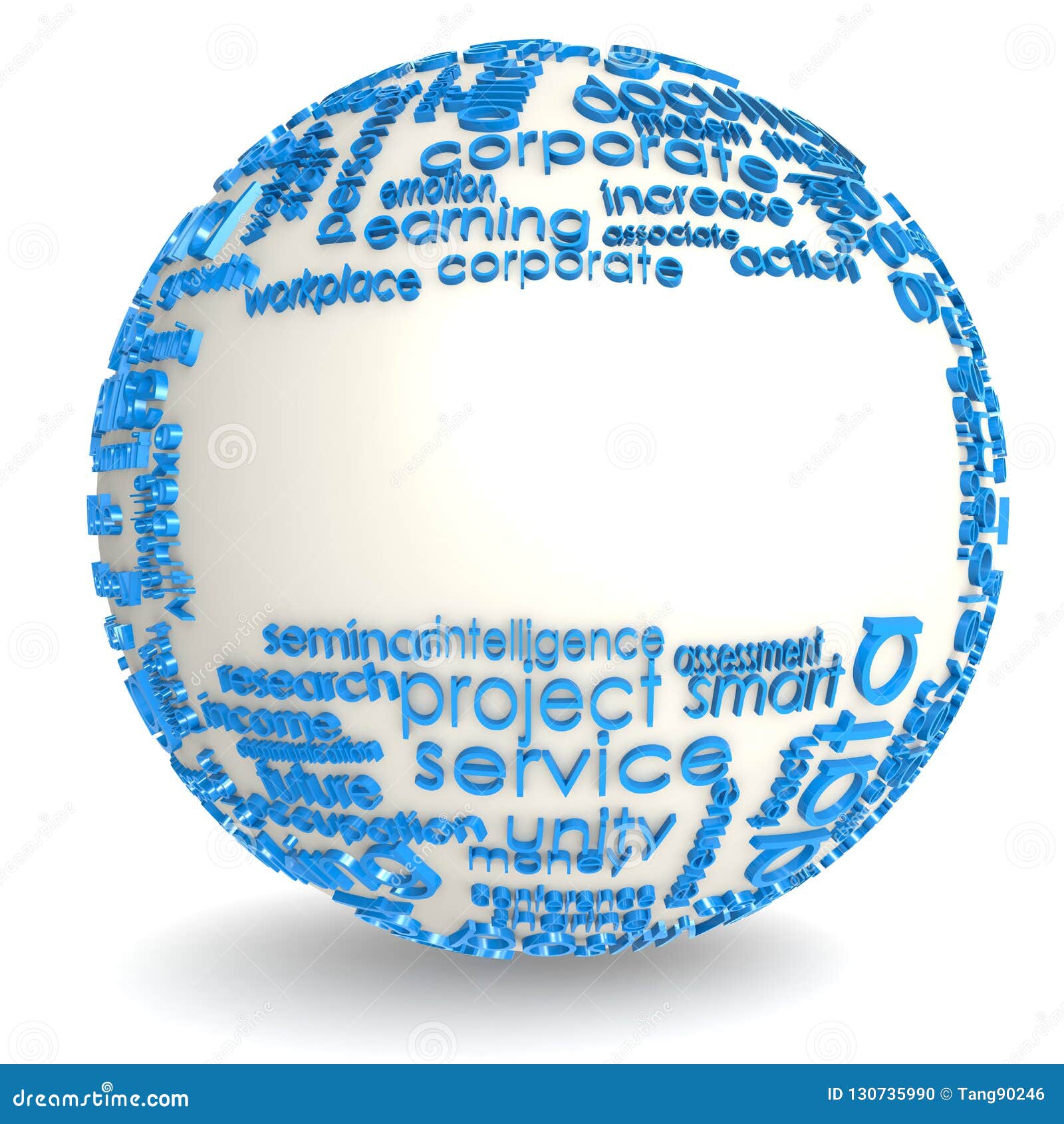 Blank Sphere Formed By Blocks, 3d Render Stock Photography ...
