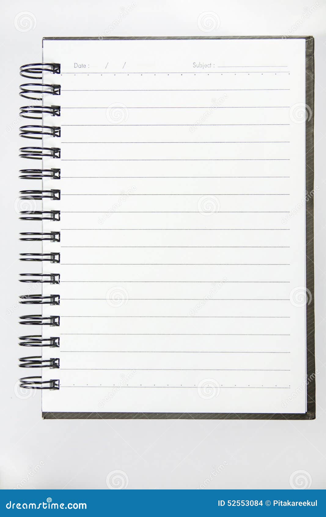 Blank Spiral Binder Notebook Stock Photo - Image of notate, notebook ...