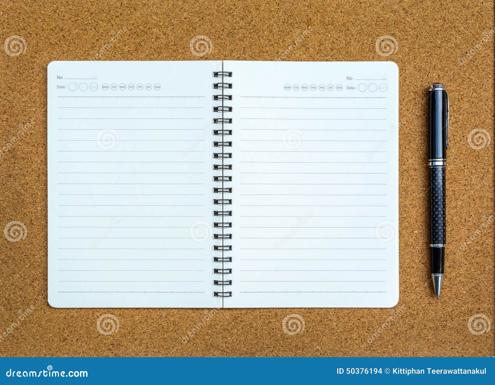 Blank Spiral Binder Notebook Stock Photo - Image of memo, spiral: 50376194