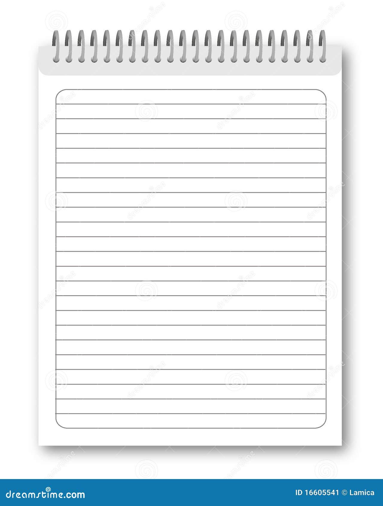 Blank Spiral Notebook Template. Black And White Covers. Isometric View ...