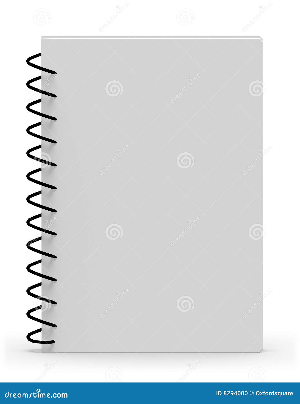 Blank Spiral Notebook Template. Black And White Covers. Isometric View ...