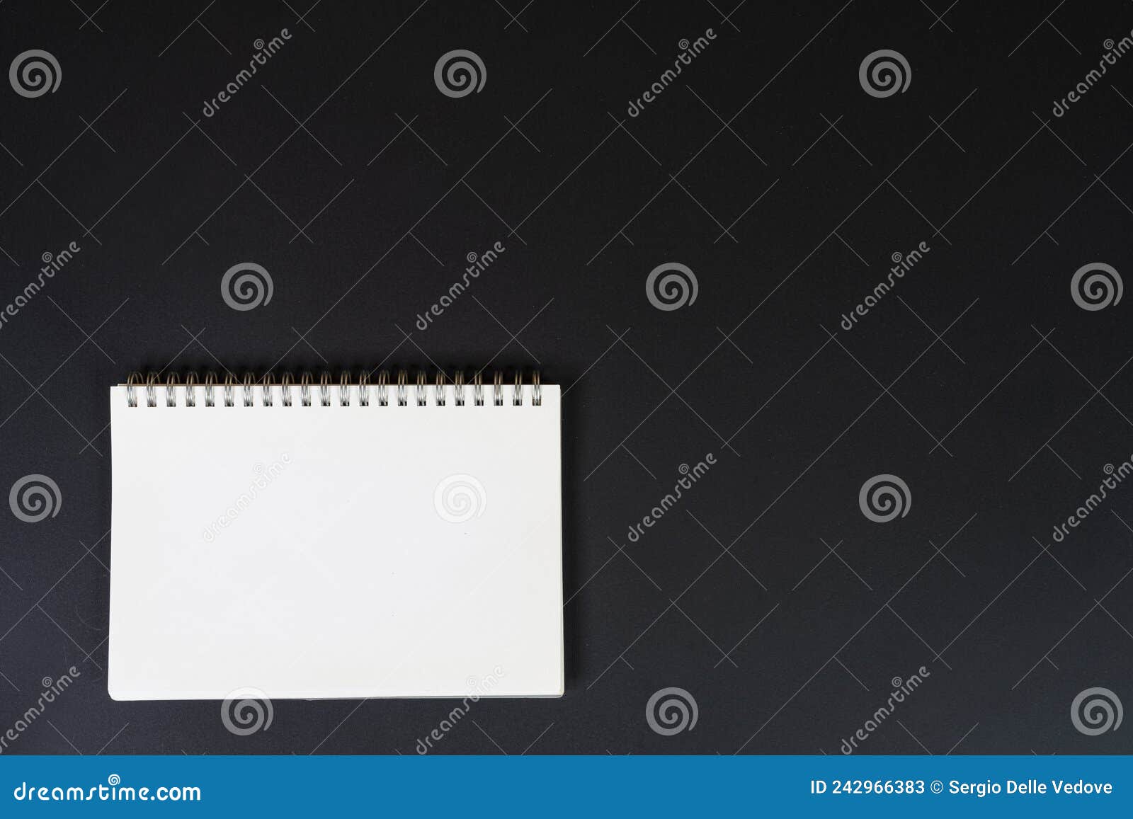 Blank spiral notebook stock image. Image of blank, mock - 242966383