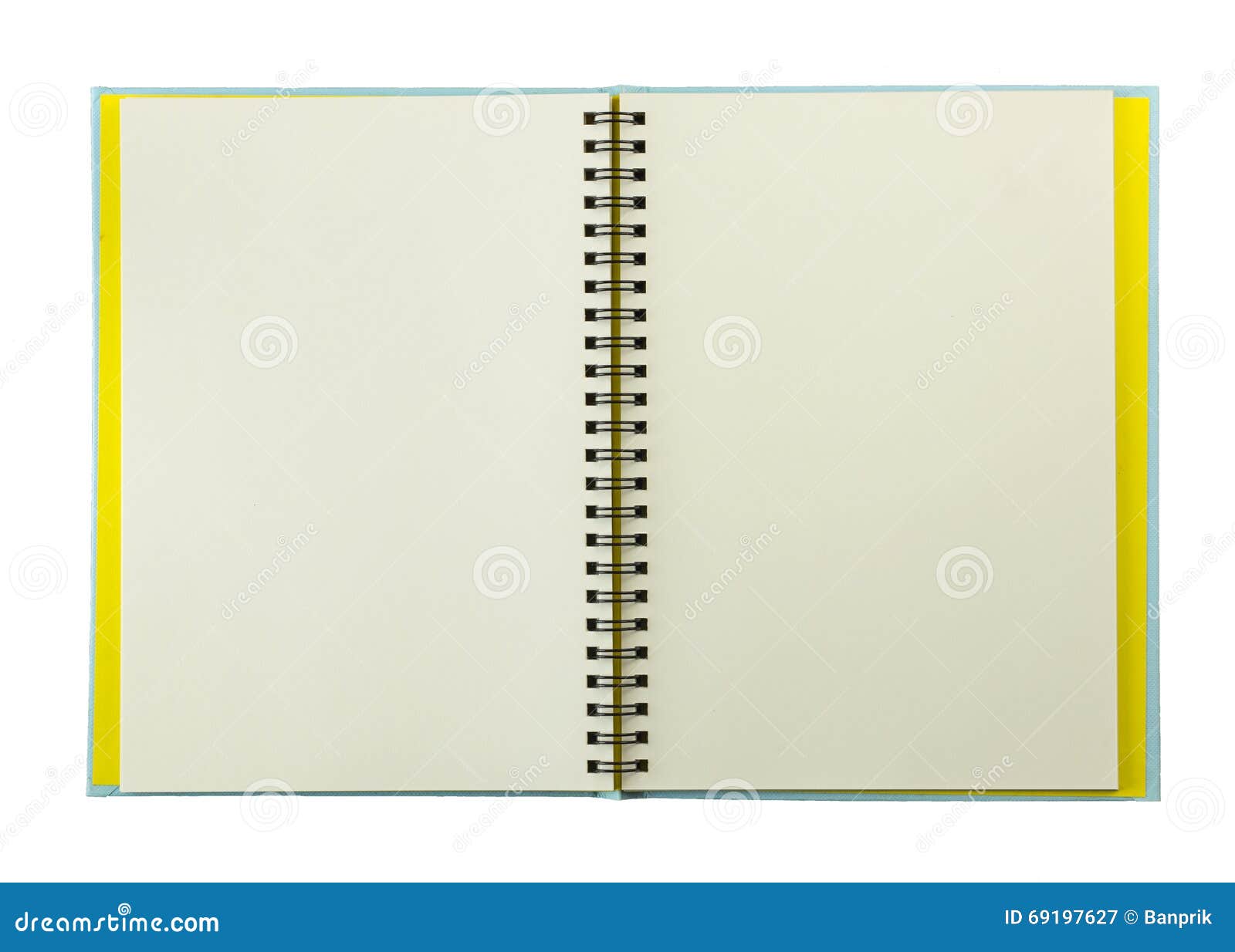 Blank Spiral Notebook Isolated on White Stock Image - Image of notepad ...