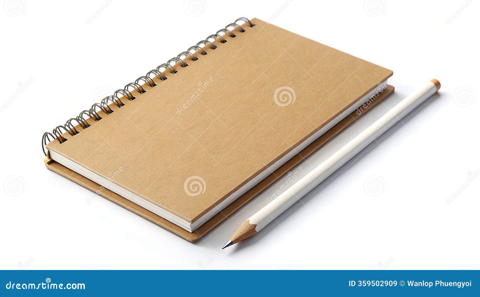 Blank Spiral Notebook and Pencil Perfect for Notes Ideas and Planning a ...