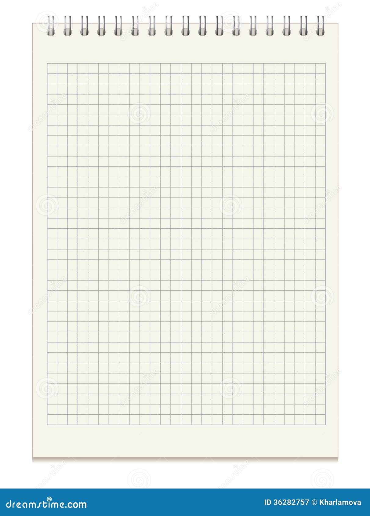 Blank Spiral Notebook. Top View Stock Vector - Illustration of editable ...