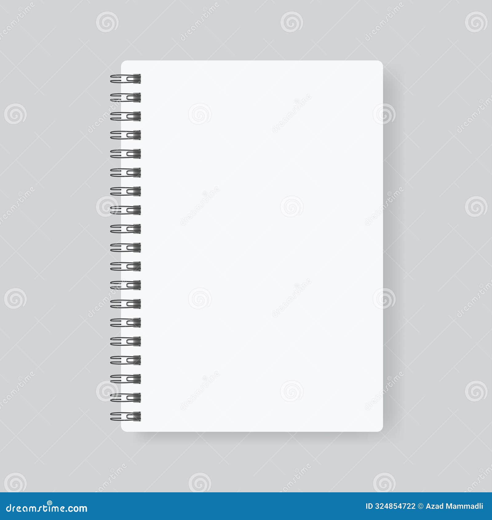 Blank Spiral Notebook with White Pages, Ready for Notes or Sketches ...