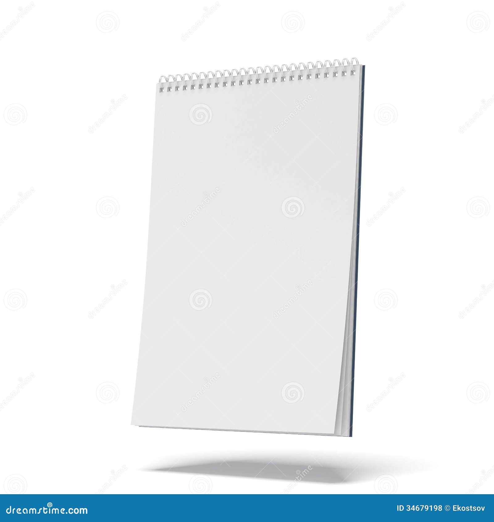 Blank Spiral Notebook Template. Black And White Covers. Isometric View ...