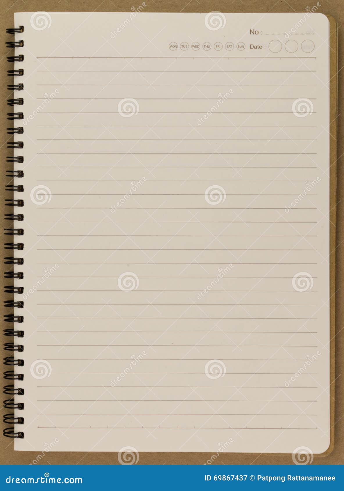 Blank Spiral Notepad Notebook Stock Illustration - Illustration of ...