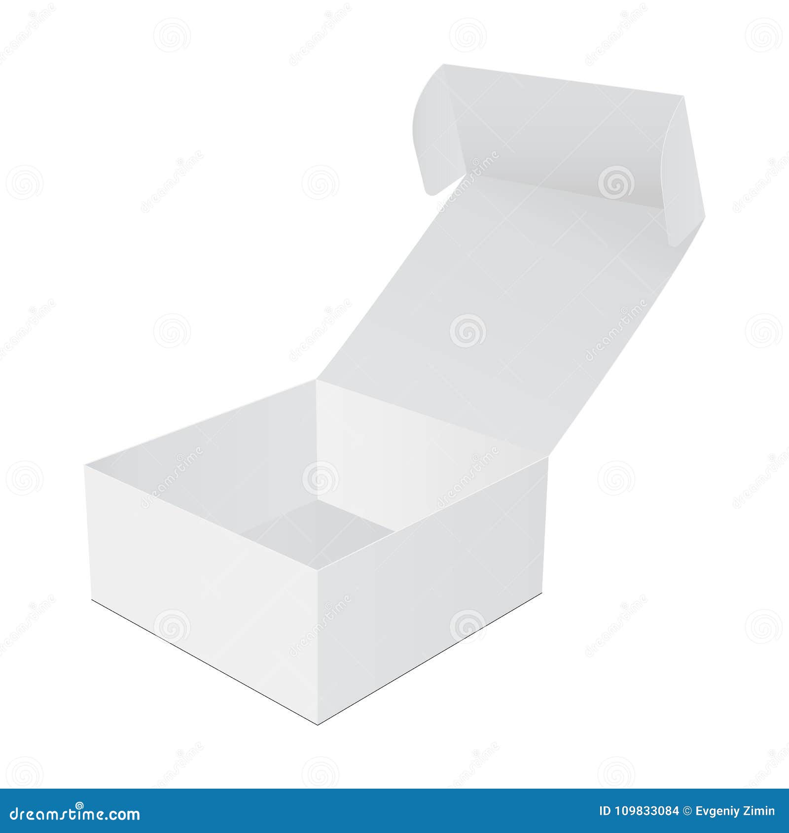 Box with open lid stock vector. Illustration of form - 109833084