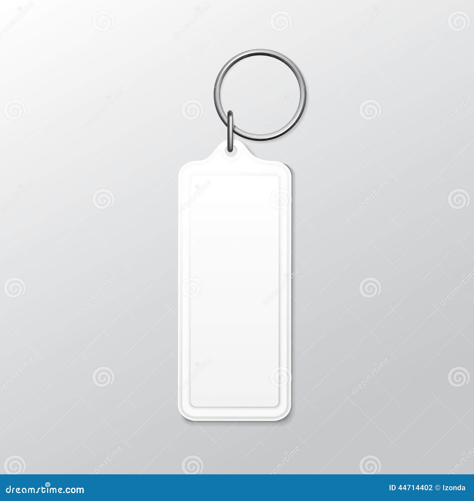 Blank Square Keychain with Ring and Chain for Key Stock Vector ...