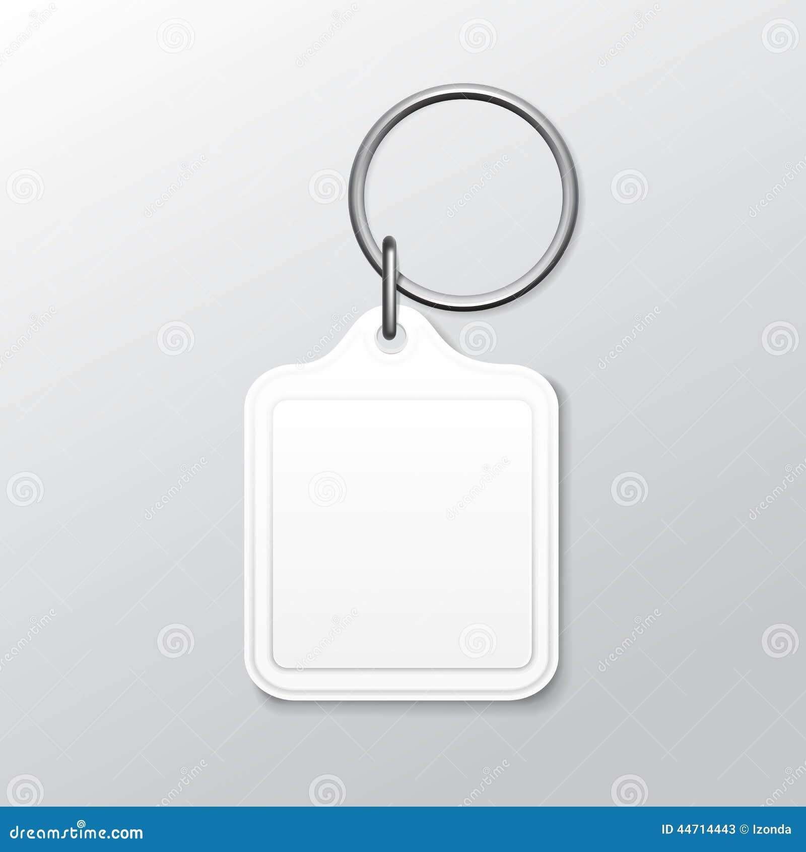 Blank Square Keychain with Ring and Chain for Key Stock Vector ... Blank Square Keychain with Ring and Chain for Key Stock Vector ...
