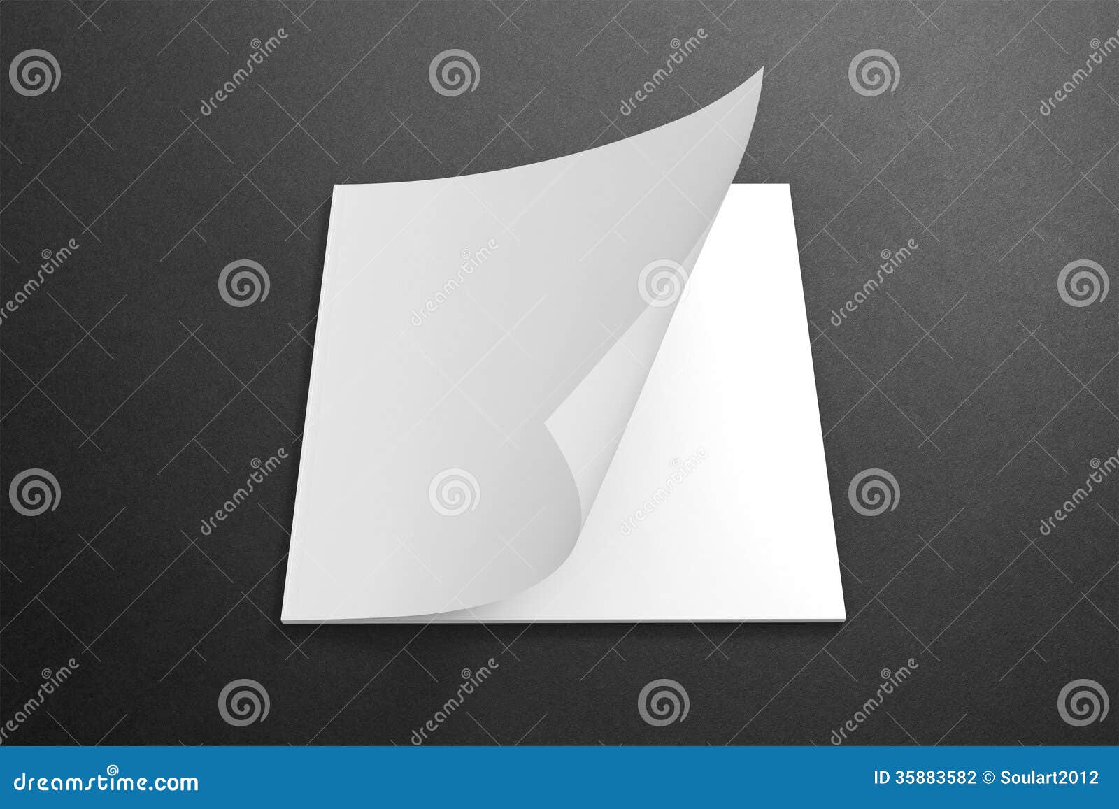 Blank Square Magazine on the Dark Background Stock Illustration ...