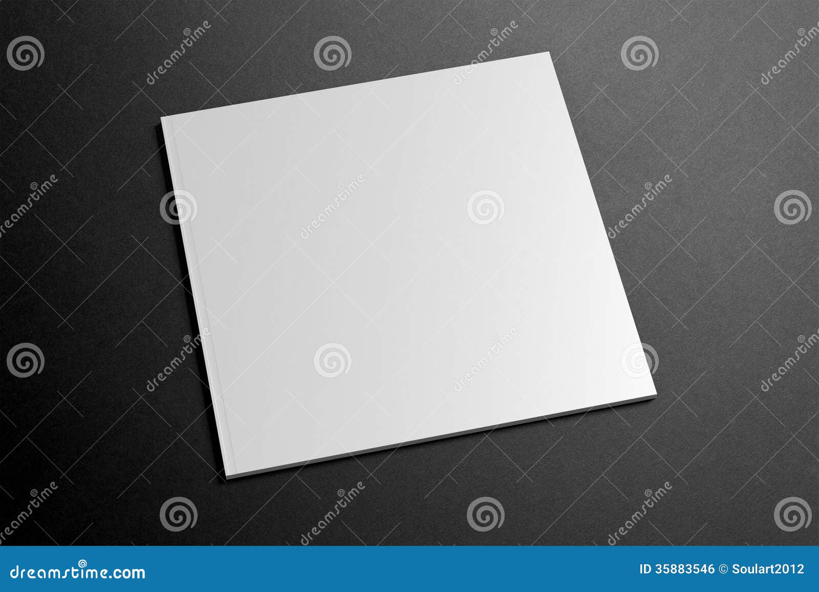 Blank Square Magazine on the Dark Background Stock Illustration ...