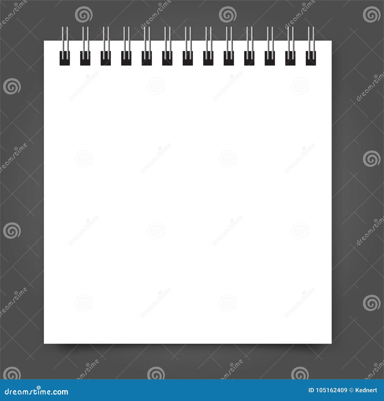 Blank Square Notebook Calendar Mockup Cover Template Stock Vector ...
