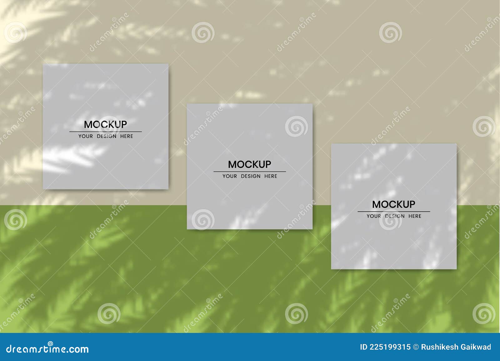 Blank Square Paper Cards Template with Shadow Overlay Effect Stock ...