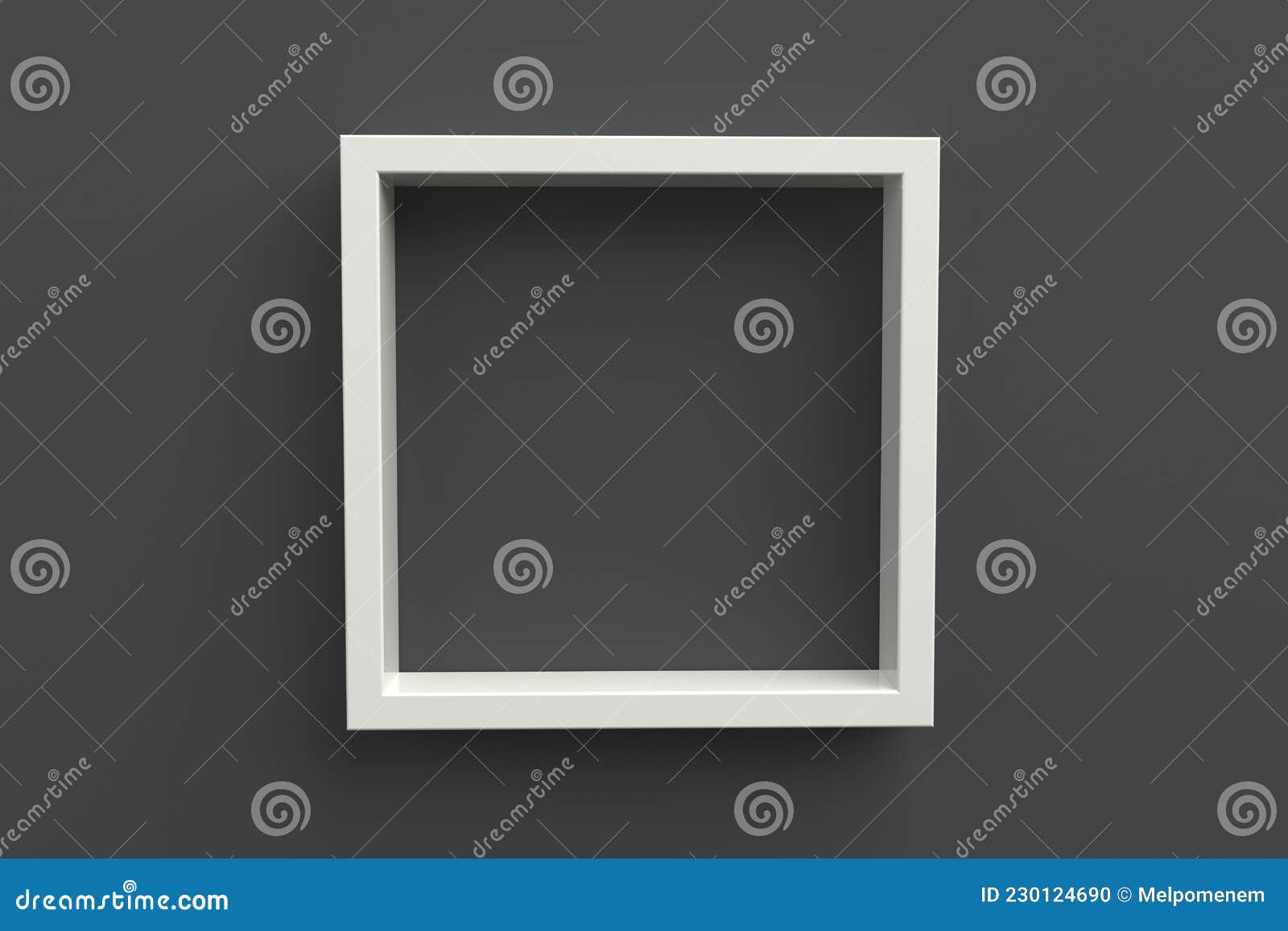 Blank square picture frame stock illustration. Illustration of render ...
