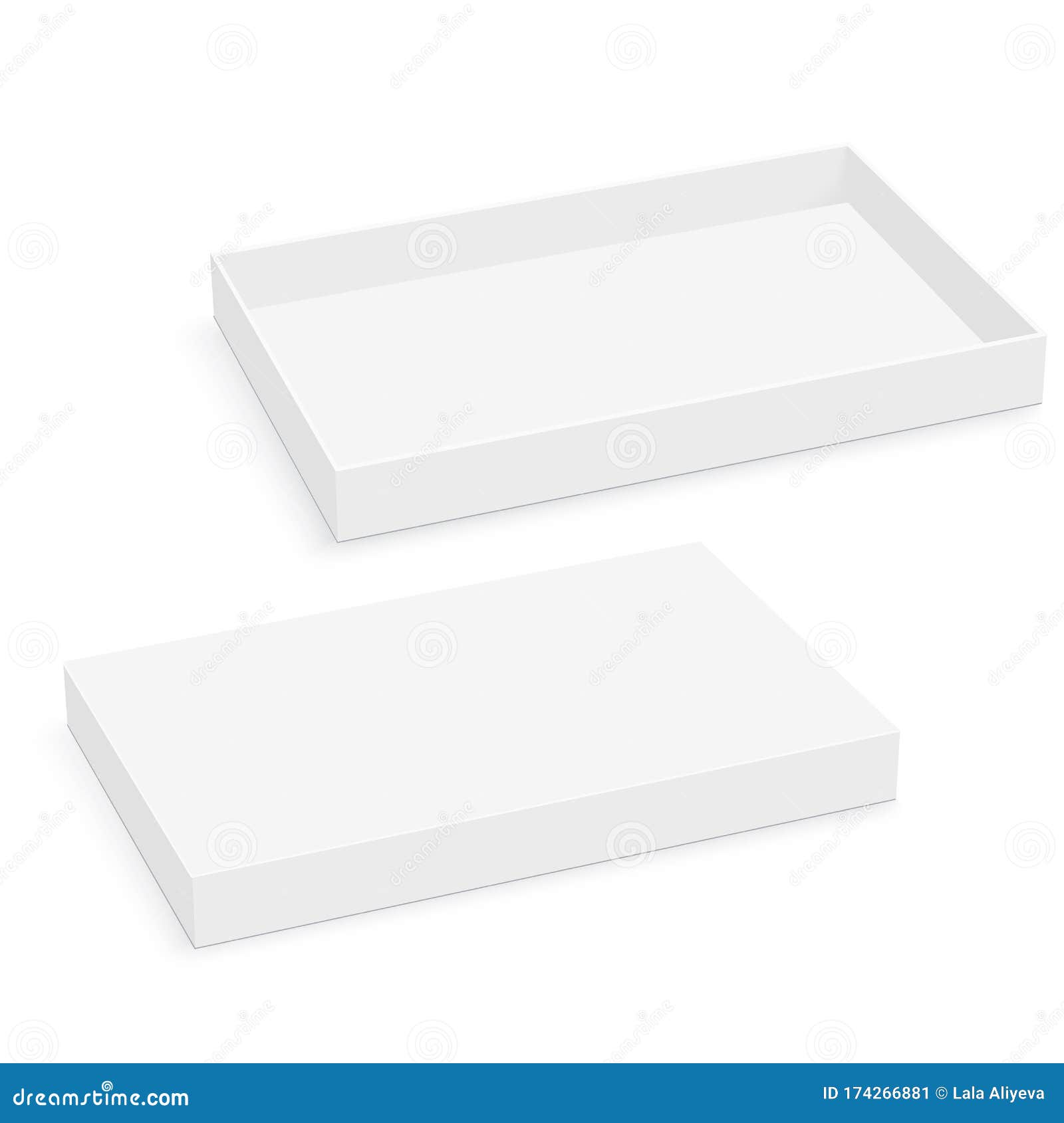 Blank Square Thin Box Mockup. Vector Stock Vector - Illustration of ... Blank Square Thin Box Mockup. Vector Stock Vector - Illustration of ...