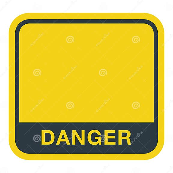 Blank Square Warning Sign with Text Bellow Stock Vector - Illustration ...