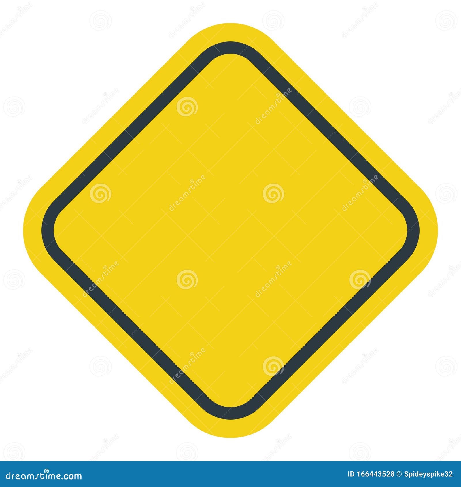 Blank Square Warning Sign. Vector Illustration Stock Vector ...