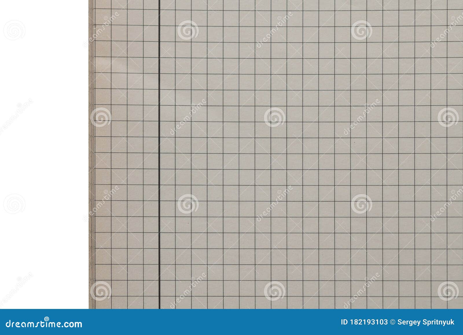 Blank Squared Notebook Sheet Stock Image - Image of texture, surface ...
