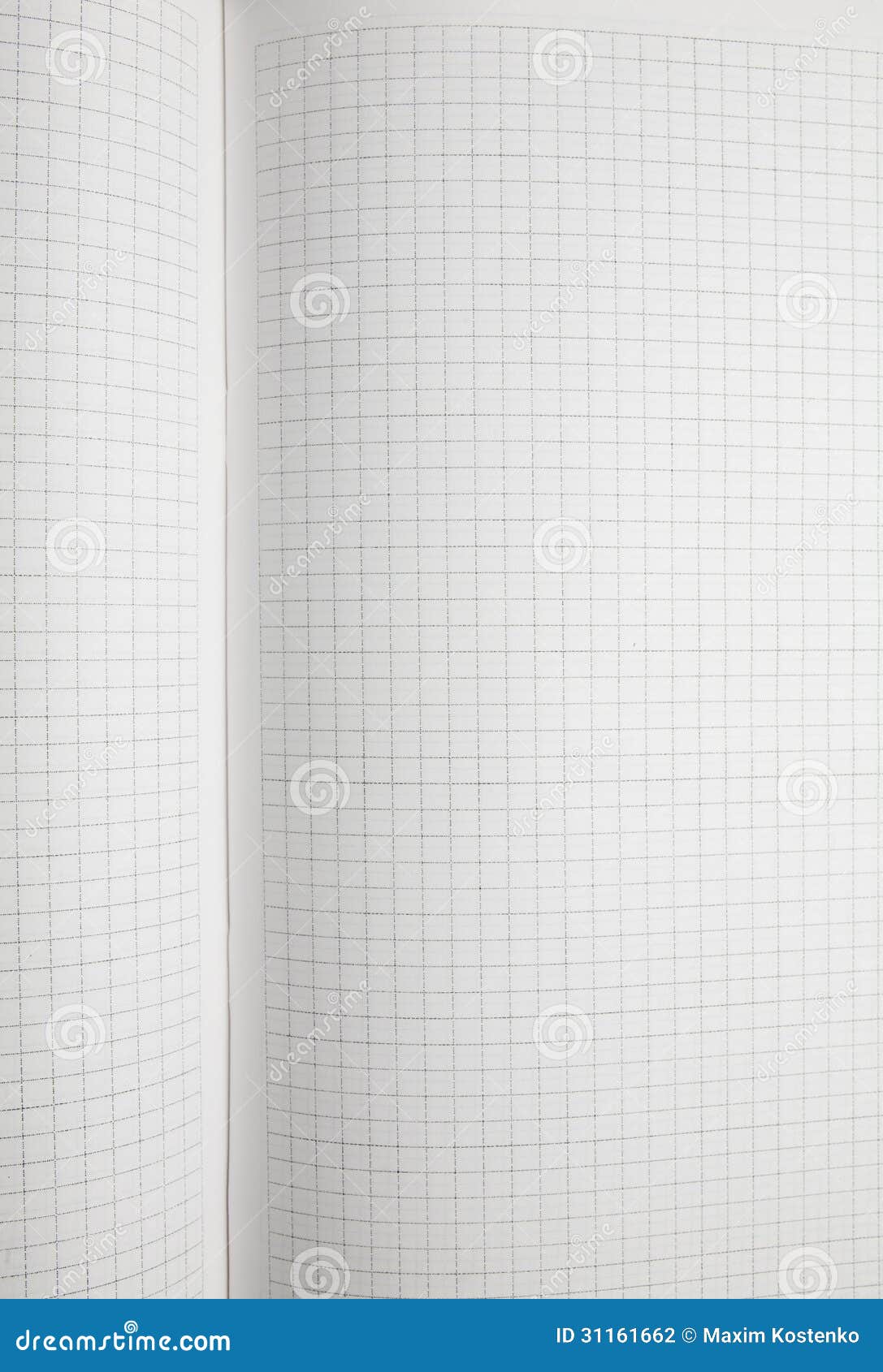 Blank Squared Notebook Sheet Stock Photo - Image of sheet, memo: 31161662