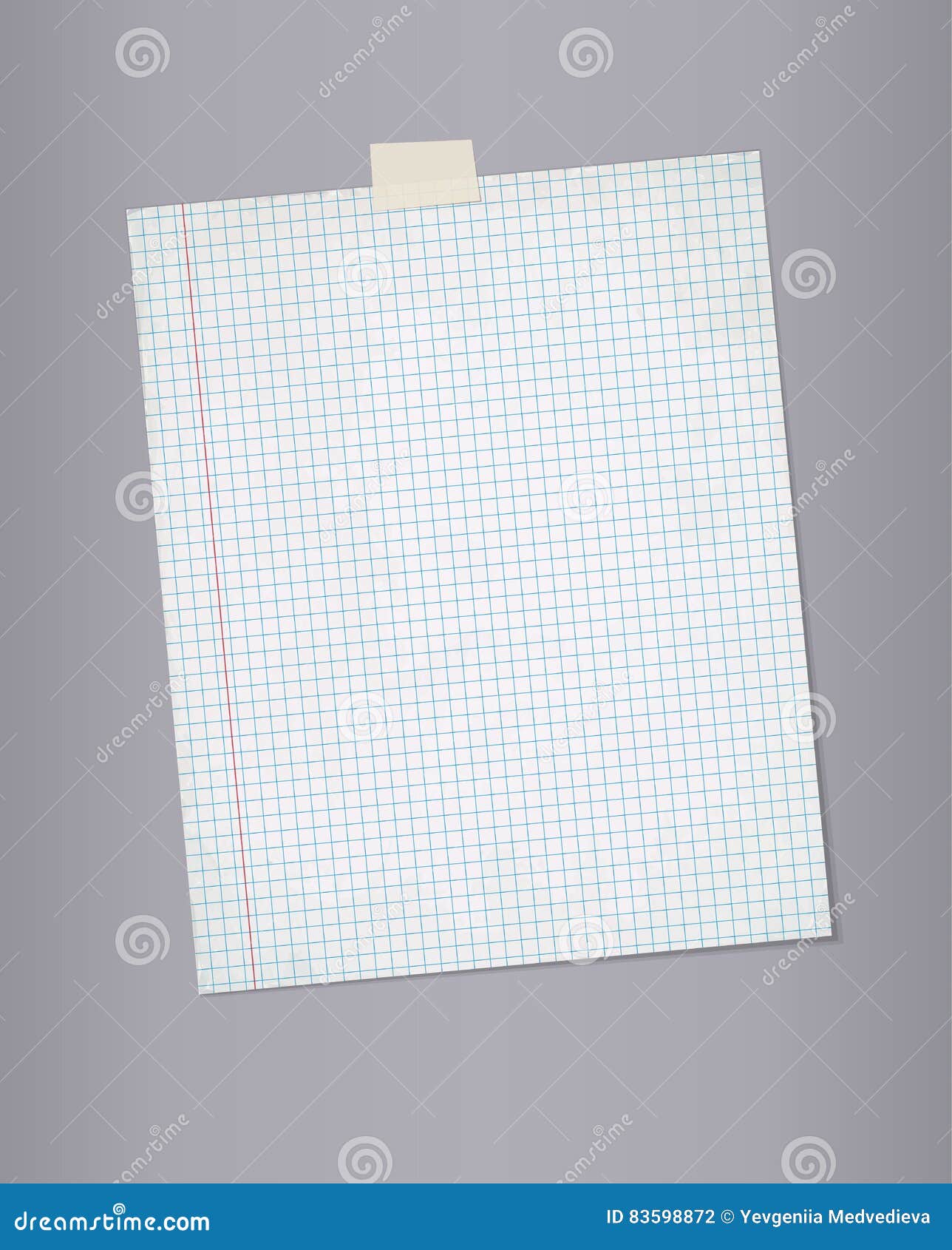 Blank Squared Paper from a Notepad. Stock Illustration - Illustration ...