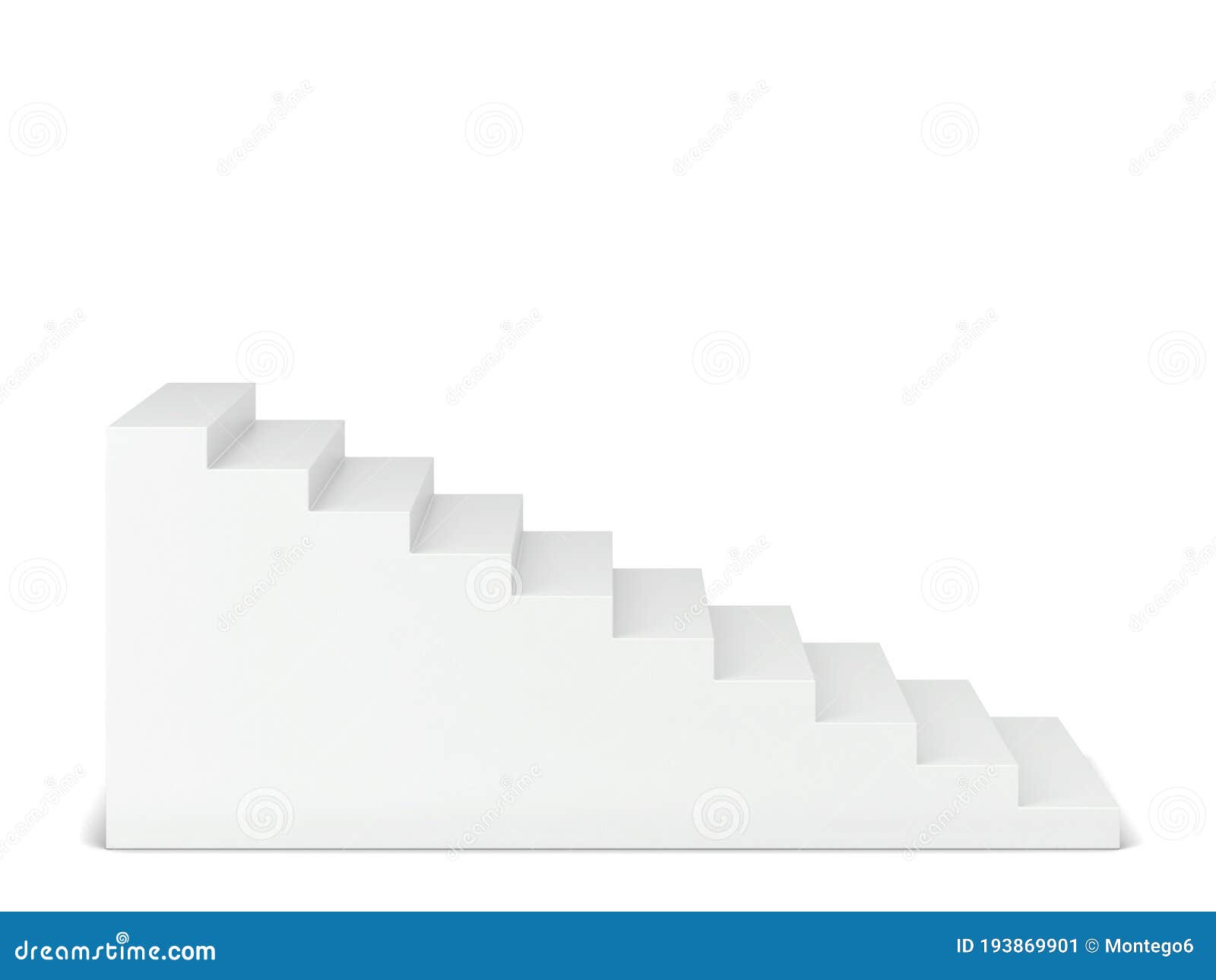 Blank Stairs Or Staircase On White Studio Background With Success ...