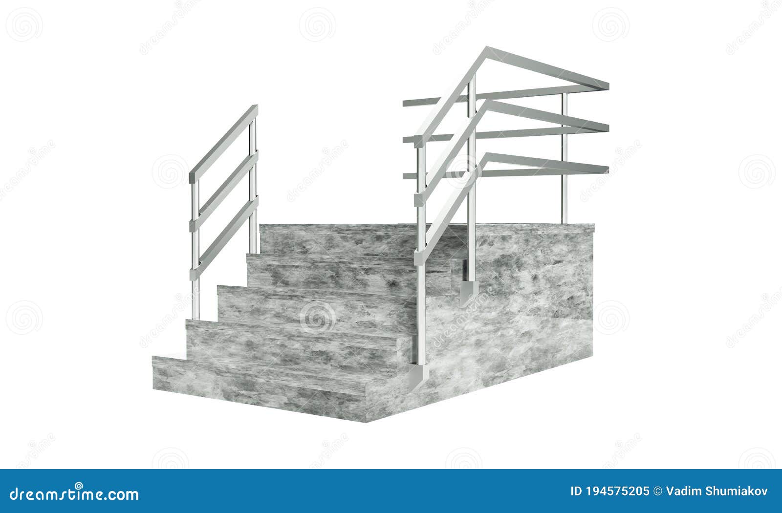 Blank Stairs Or Staircase On White Studio Background With Success ...