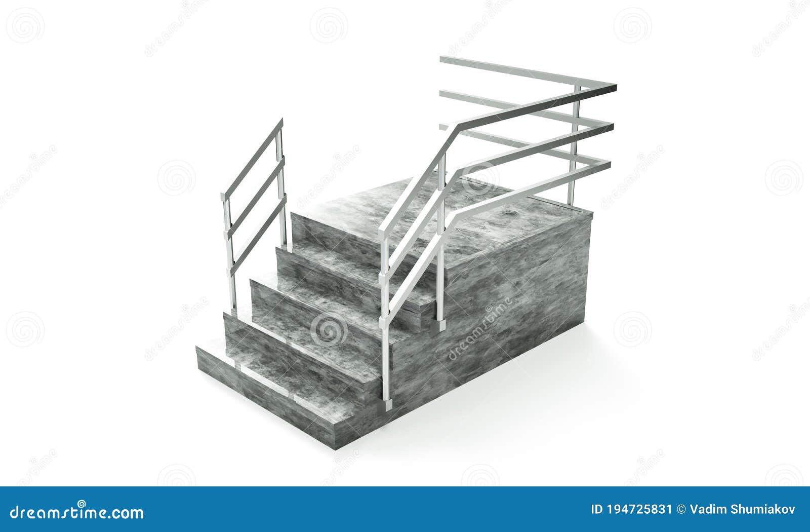 Blank Stairs Or Staircase On White Studio Background With Success ...