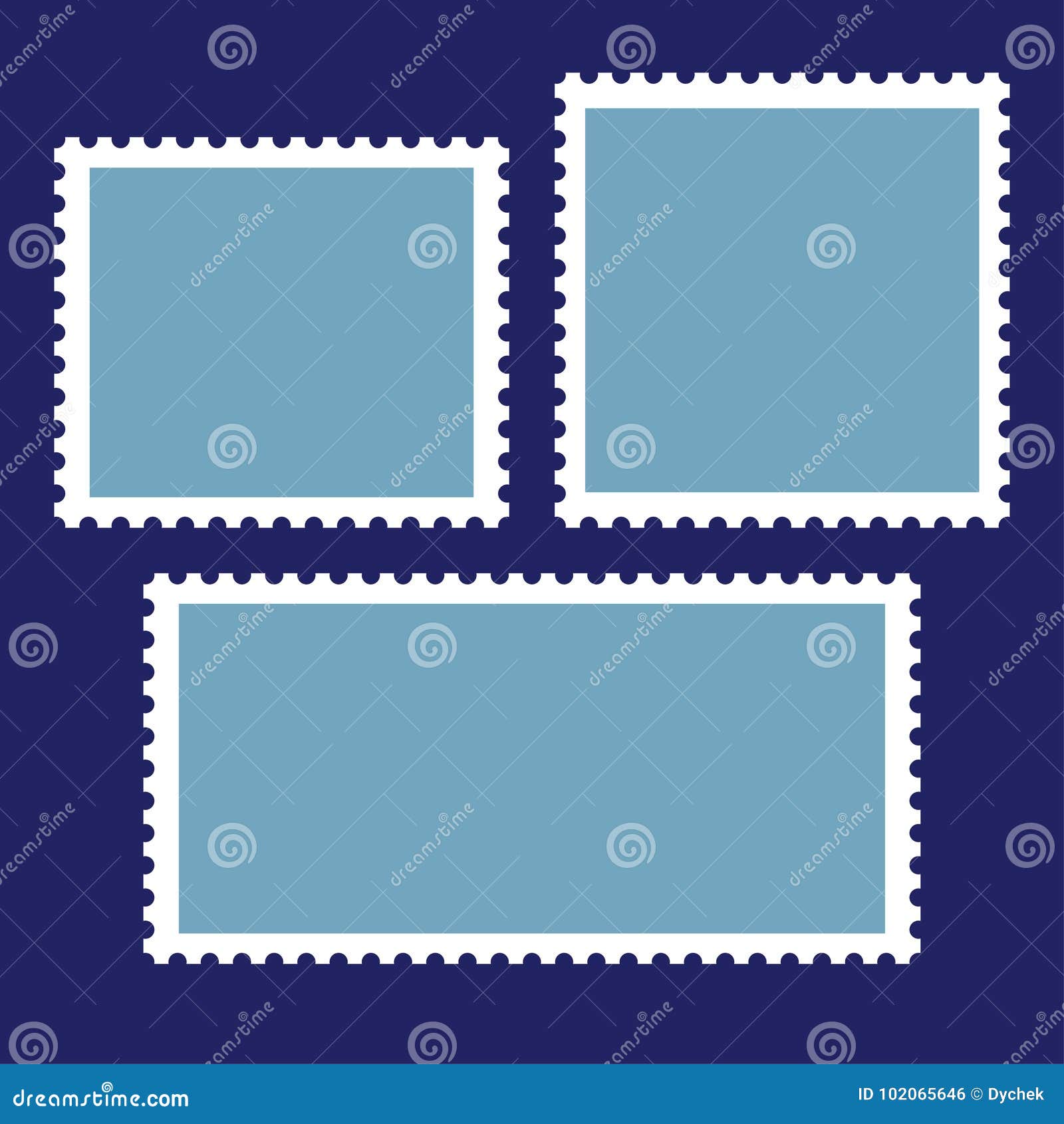 Blank stamps. Vector. stock vector. Illustration of philatelist - 102065646