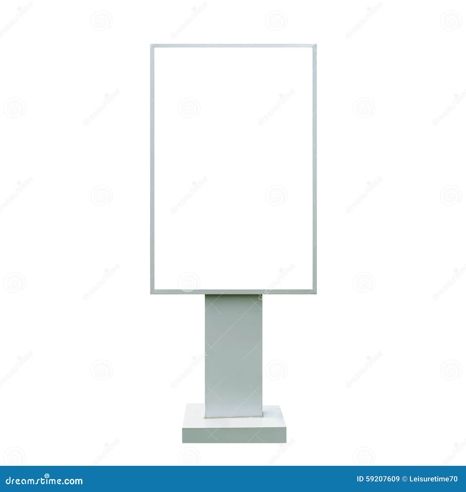 Blank Stand Billboard for Advertisement Isolated on White Stock Image ...
