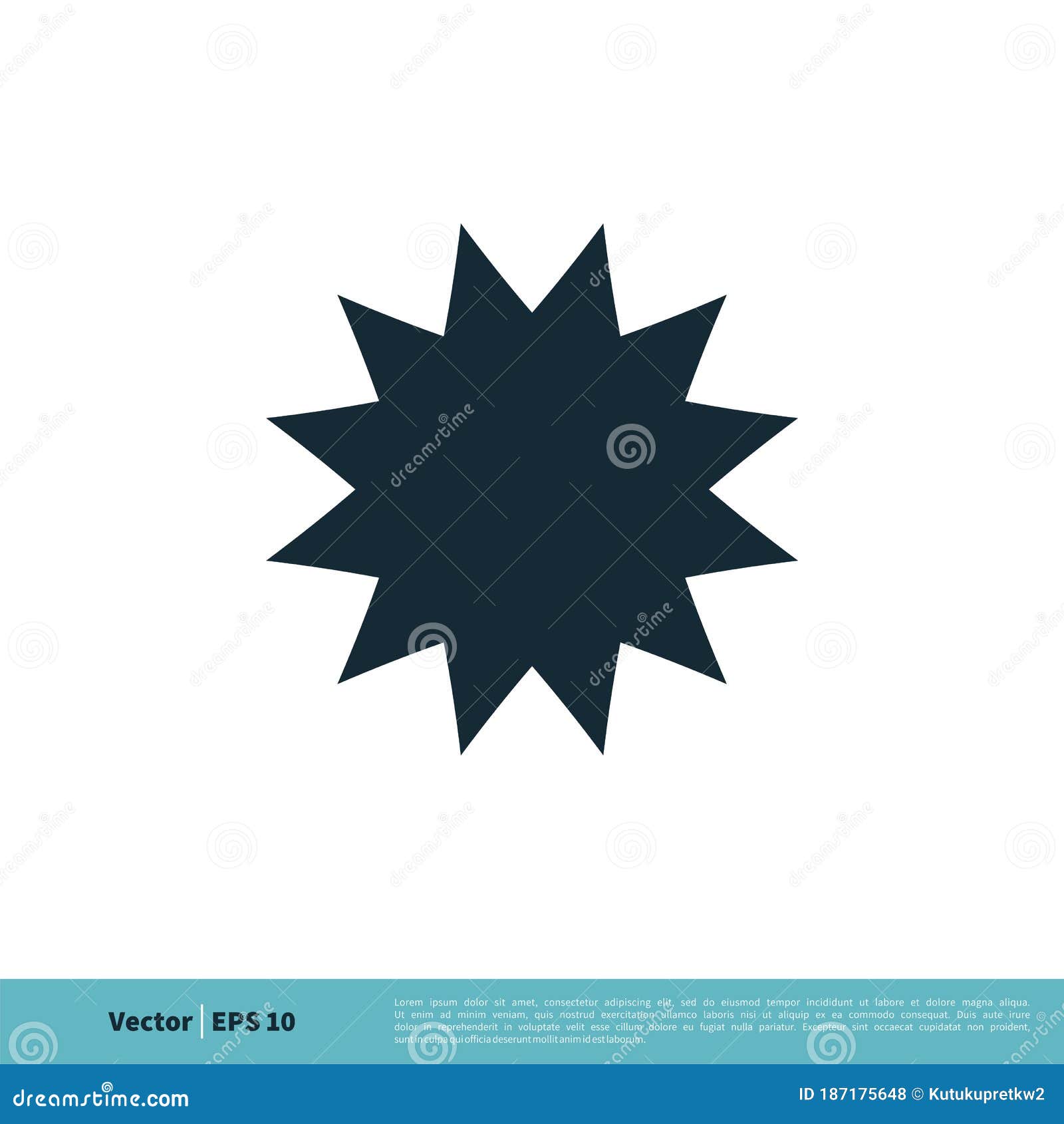 Blank Star Frame Icon Vector Logo Template Illustration Design. Vector ...