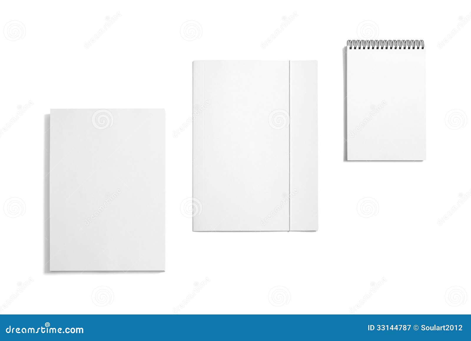 Blank Stationery Isolated on White Stock Image - Image of presentation ...