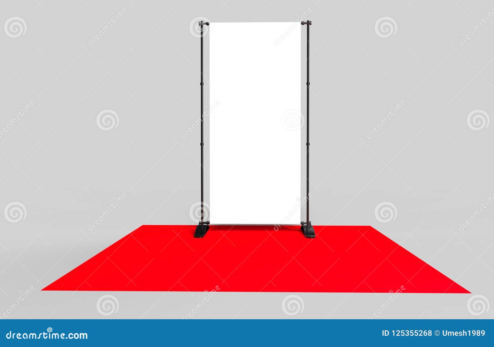 Blank Step And Repeat Telescoping Backdrop Banner. 3d Render ...