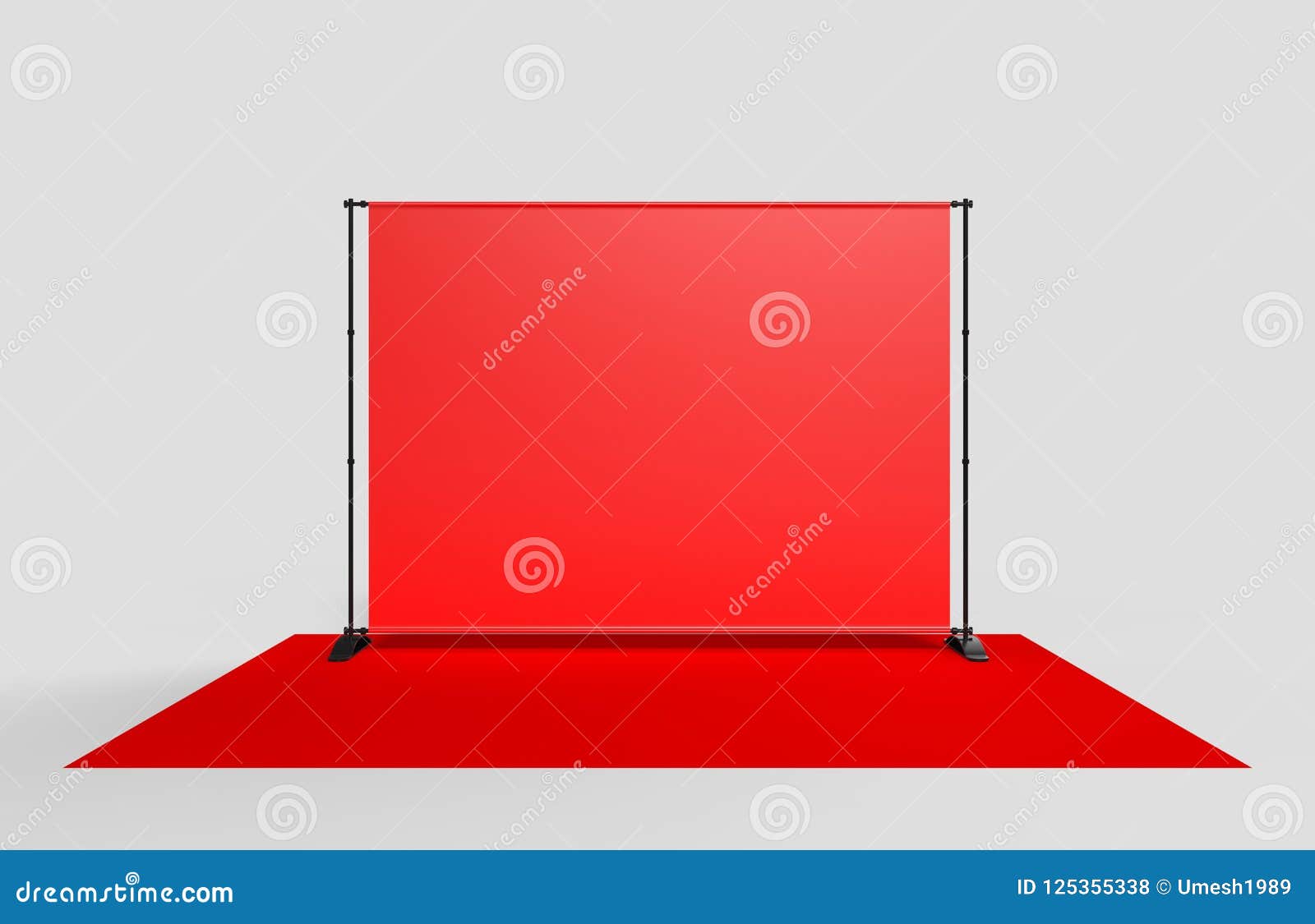 Blank Step and Repeat Telescoping Backdrop Banner. 3d Render ... Blank Step and Repeat Telescoping Backdrop Banner. 3d Render ...