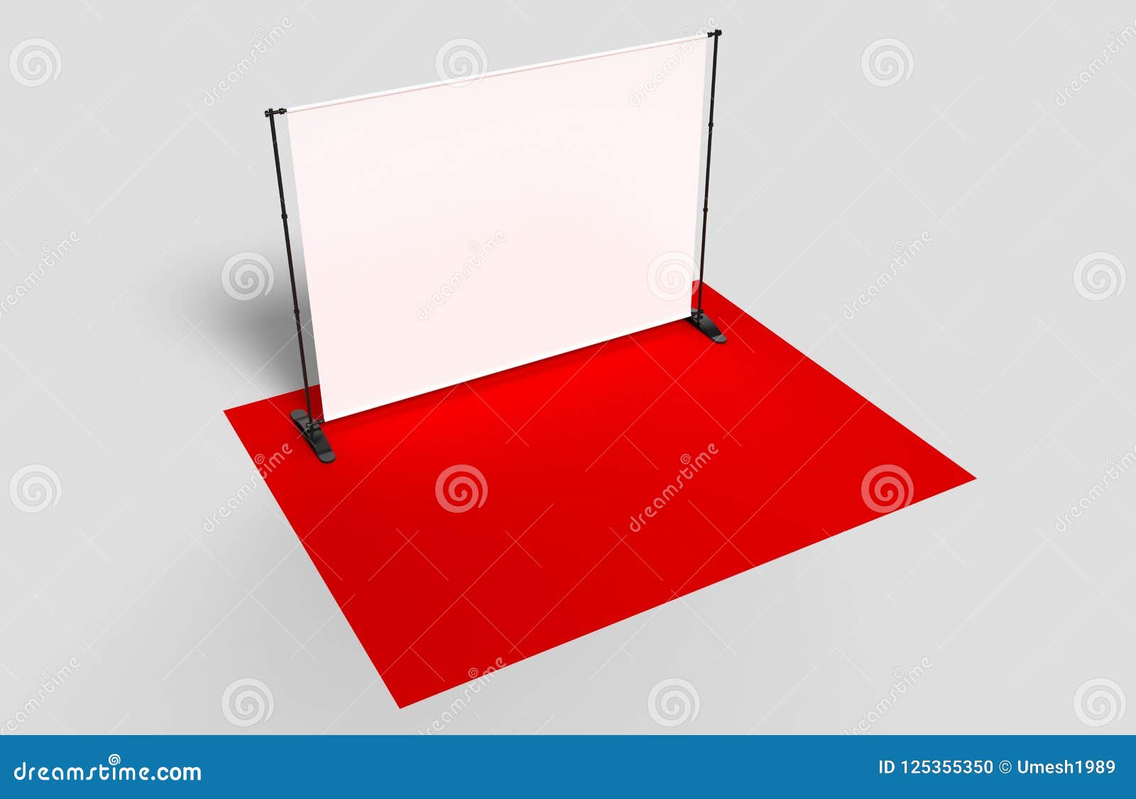 Blank Step and Repeat Telescoping Backdrop Banner. 3d Render ... Blank Step and Repeat Telescoping Backdrop Banner. 3d Render ...