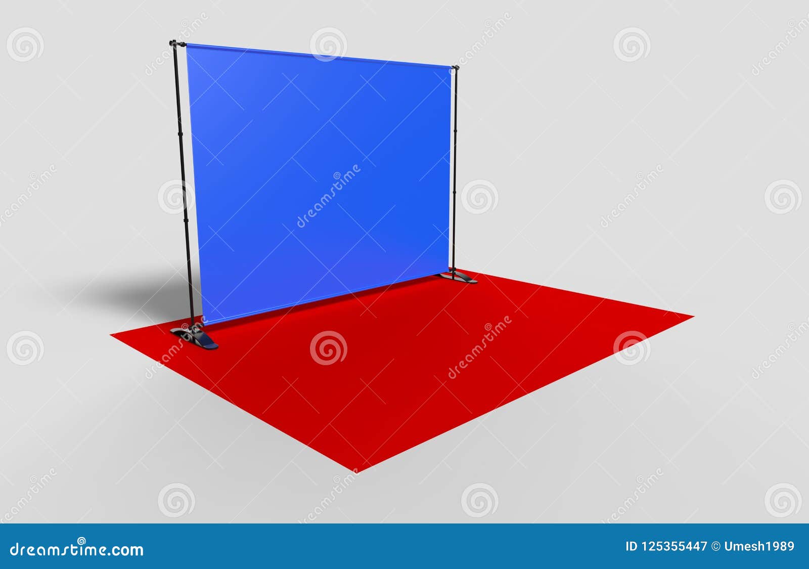 Blank Step and Repeat Telescoping Backdrop Banner. 3d Render ...