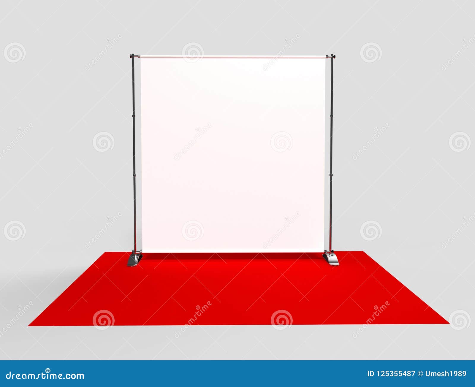 Blank Step and Repeat Telescoping Backdrop Banner. 3d Render ...