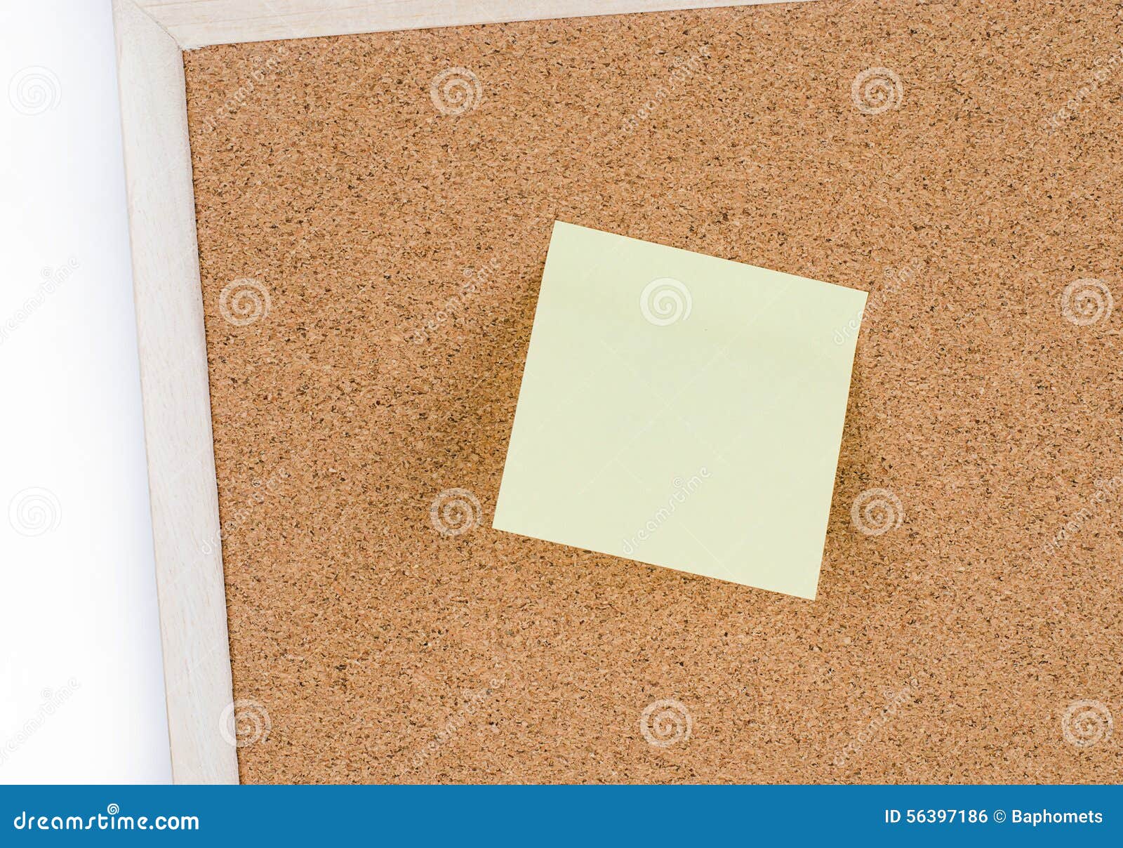 Blank Stick Note On Bulletin Board Texture Or Background Stock Photo ...