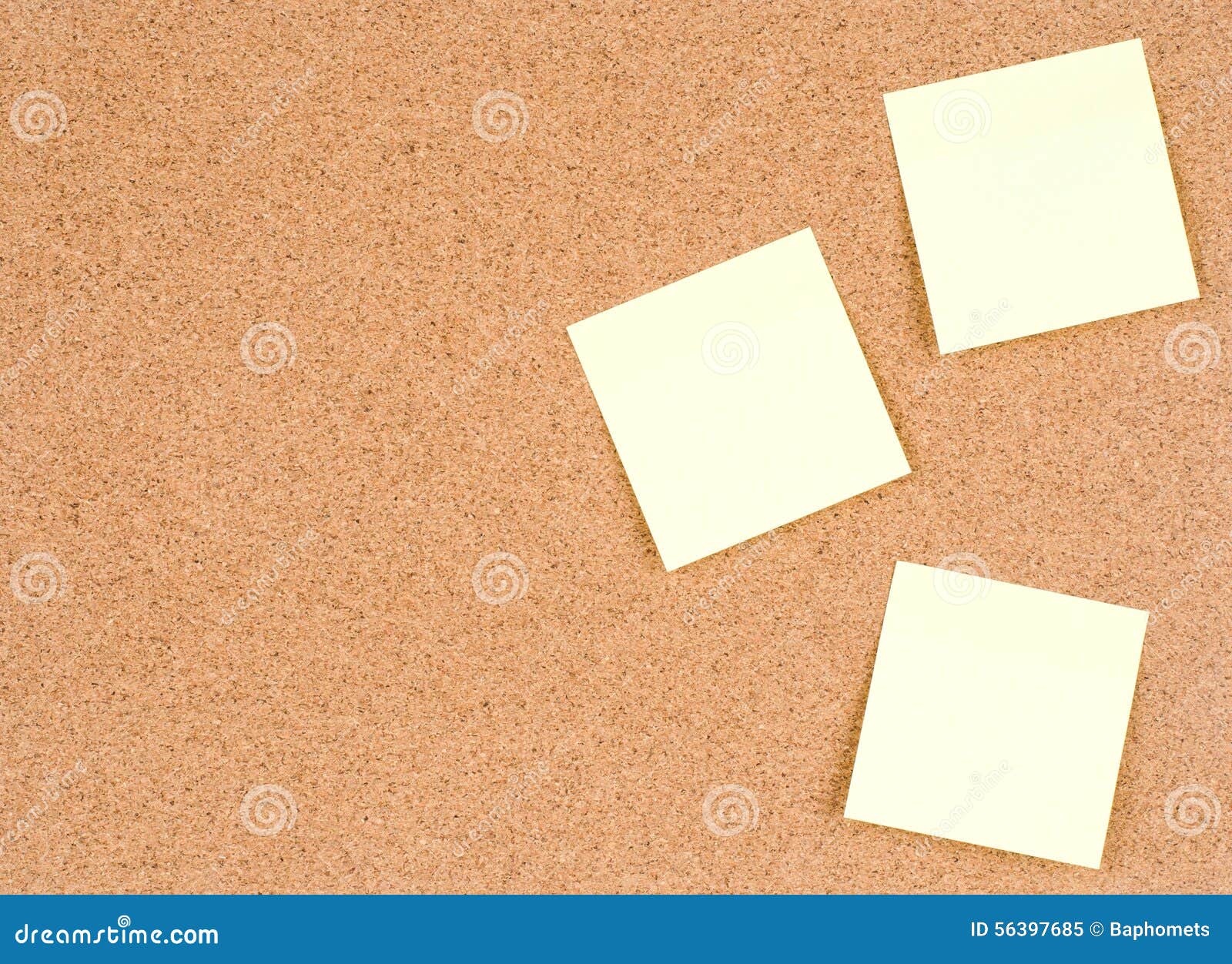 Blank Stick Notes on Bulletin Board Texture or Background Stock Image ...